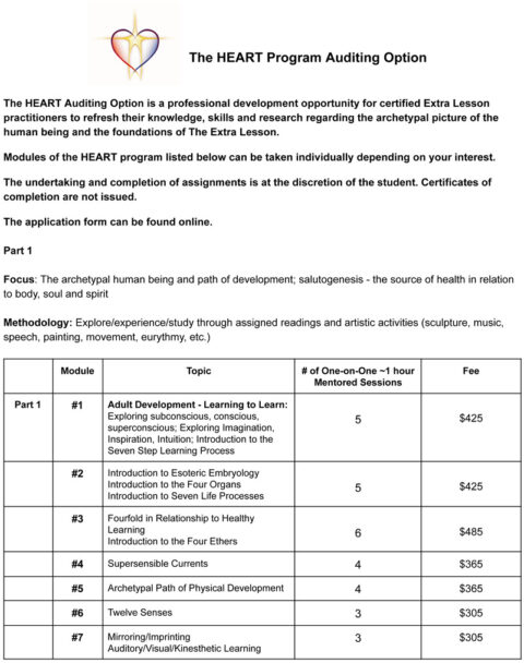 H.E.A.R.T. Program - Rudolf Steiner College Canada